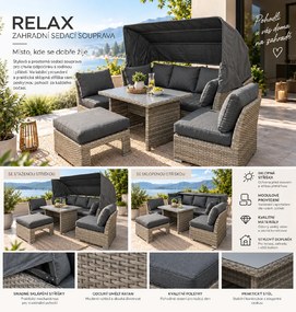 Doppler RELAX zahradní sedací souprava