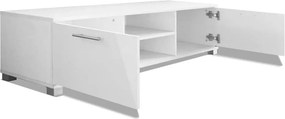 TV stolek bílý s vysokým leskem 120 x 40,5 x 35 cm 243041