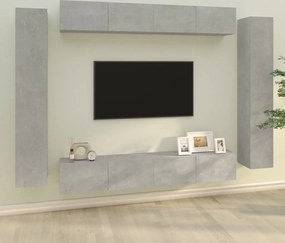 vidaXL 8dílný set TV skříněk kompozitní dřevo [3114298] Barva: Betonová šedá