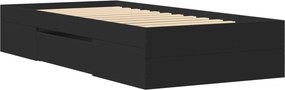 Rám postele černý 75 x 190 cm kompozitní dřevo 3295528