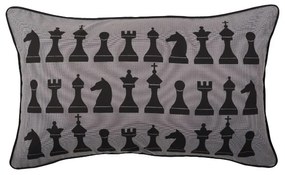 SCANquilt povlak SMART šachy šedočerná 30 x 50 cm