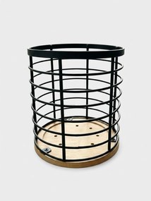 Sinsay - Kovový odkapávač na příbory s bambusovým dnem - černá