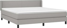 Box spring postel s matrací světle šedá 180 x 200 cm textil 3129569