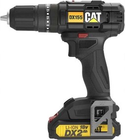 Caterpillar - 18V AKU vrtací šroubovák s příklepem, 2x aku Li-Ion 2,0 Ah, nabíječka DX155.1