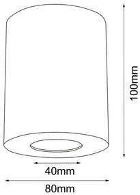 Brosline 1256 - Bodové svítidlo POINT 1xGU10/10W/230V IP44 černá