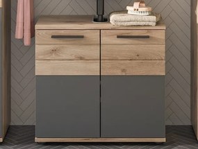 Koupelnová skříňka pod umyvadlo Mason, dub/šedá