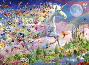 RAVENSBURGER Svítící puzzle Motýlí jednorožec XXL / 200 dílků / od 8 l