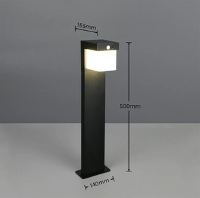 LED sloupové solární venkovní svítidlo (výška 50 cm) Colombo – Reality
