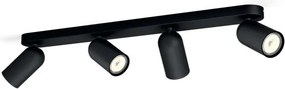 Philips - LED RGBW Stmívatelné bodové svítidlo 4xGU10/4,8W/230V3000K černá + DO