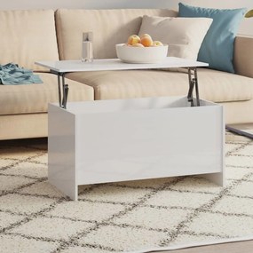 vidaXL Konferenční stolek 102 x 55,5 x 52,5 cm kompozitní dřevo [809668] Barva: bílá s vysokým leskem