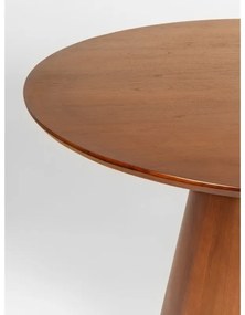 Jídelní stůl Fungo 130 cm kulatý teakové dřevo/tmavě hnědý