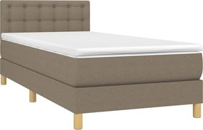 Box spring postel s matrací a LED taupe 90x190 cm textil 3134001