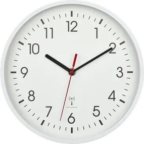 TFA 60.3550.02 bílá / Nástěnné hodiny / DCF signál / sklo / O 245 mm