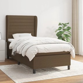 Box spring postel s matrací tmavě hnědá 80x200 cm textil 3128000