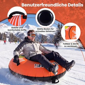 Costway Nafukovací zimní pneumatika s tažným lankem a rukojetí Snowtube