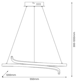 Závěsné LED svítidlo Lorenzo, 1x LED 35w, 4000k, b