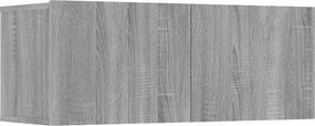 TV skříňky 4 ks šedé sonoma 80 x 30 x 30 cm kompozitní dřevo 3114188