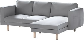 Potah na pohovku IKEA Norsborg 3-místná se šezlongem barva šedá látka sametová