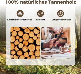 Costway Dřevěný most se zábradlím, zahradní most, nosnost do 120 kg, jezírkový