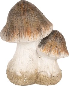 Béžovo-hnědá keramická dekorace houby Mushroom - 10*7*12 cm