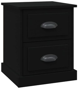 Noční stolek černý 39 x 39 x 47,5 cm kompozitní dřevo - Default Title