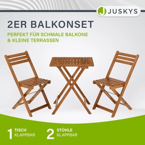 Juskys Balkonový set Bala z akáciového dřeva, 3 díly