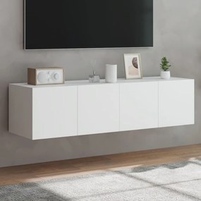 vidaXL Nástěnné TV skříňky s LED 2 ks 60 x 35 x 31 cm [837274] Barva: Bílá