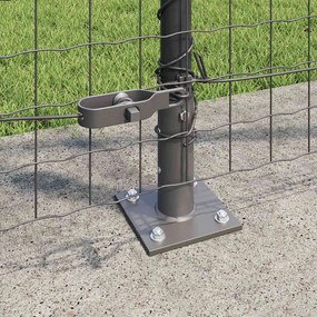 Plotový sloupek s betonovým základem 52 ks Šedá 3350246