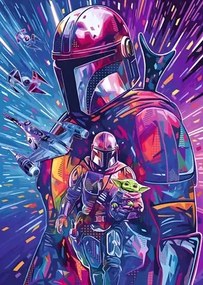 RAVENSBURGER Puzzle Star Wars Hyperspace: Mandalorian XXL / 500 dílků