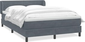 Box spring postel s matrací tmavě šedá 160x210 cm samet 3317614