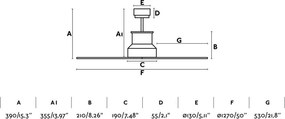 FARO 33481 WINCHE, hnědá, stropní ventilátor s DC motorem - FARO