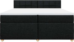 Box spring postel s matrací černá 200x200 cm textil 3286789