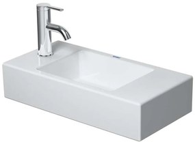 Duravit Vero Air - Umývátko 50x25 cm, bez přepadu, otvor pro baterii vlevo, WonderGliss, bílá 07245000091