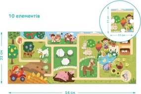 DODO Puzzle-labyrint Cesta farmou / 10 dílků / 54 x 22 cm