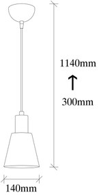 Závěsný lustr Kem III zlatý