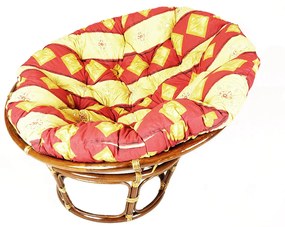 Ratanový PAPASAN - tmavý med - průměr 110 cm