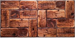 GRACE Obkladový 3D PVC panel 96 x 48 cm - Rustik Wood rustikální dřevo