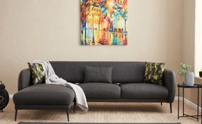 Hanah Home Rohová pohovka VENUS antracitová levá 825BLC2763