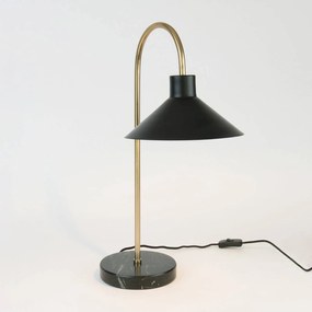 Stolní lampa Oktavia, černá/zlatá barva, výška 58 cm, mramor