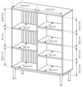 Obývací stěna LANG B | 3 díly |  280 cm + 80x60 cm | černá/dub evoke