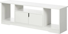 HOMCOM TV Stánek pro TV do 42" Moderní TV Stánek s Dvojitými Dveřmi a 3 Otevřenými Přihrádkami 120x30x41cm Bílý | Aosom