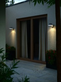 Antracitové fasádní solární LED svítidlo Justina s pohybovým čidlem 5W  - Nordlux