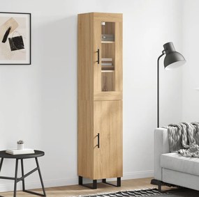 vidaXL Skříň highboard 34,5 x 34 x 180 cm kompozitní dřevo [3199195] Barva: dub sonoma