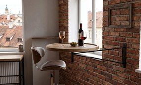 Nástěnný otáčecí bistro stolek BAR - Ø 55*80cm
