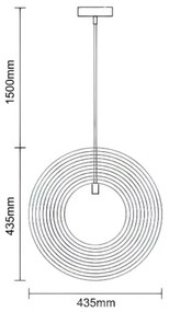Dřevěný lustr na lanku 1xE27/60W/230V pr. 43,5 cm masiv/dýha/kaučukovník