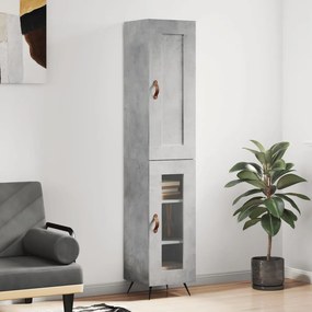 Skříň highboard betonově šedá 34,5x34x180 cm kompozitní dřevo 3200365