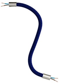 creative cables Creative flex - ohebná trubice potažena tmavě modrou textilií RM20 Délka: 30 cm, Barva komponentu: Matný chrom