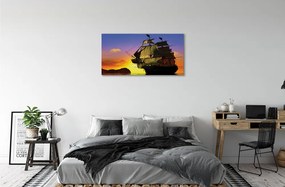 Obrazy na plátně Sky ship sea 120x60 cm