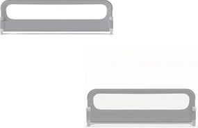 Costway Sada 2 zábran k dětské posteli 198/178 cm, šedá