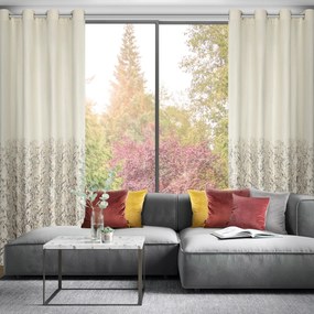 ZATEMŇOVACÍ ZÁVĚS NA KROUŽCÍCH TORI 140X250 CM VZOROVANÁ